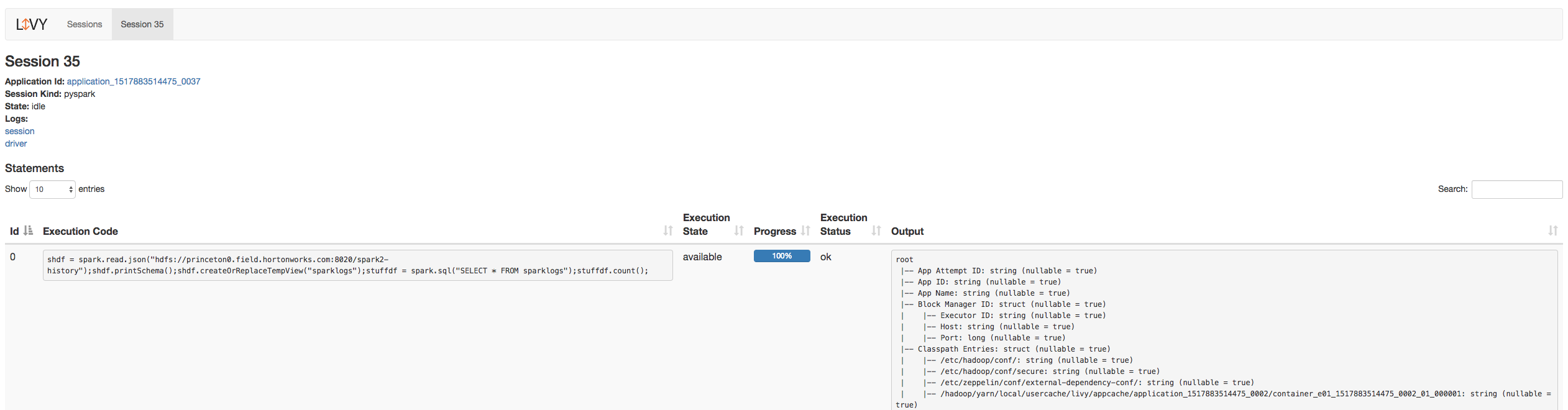 Hdf 31 Executing Apache Spark Via Executesparki Cloudera 5631