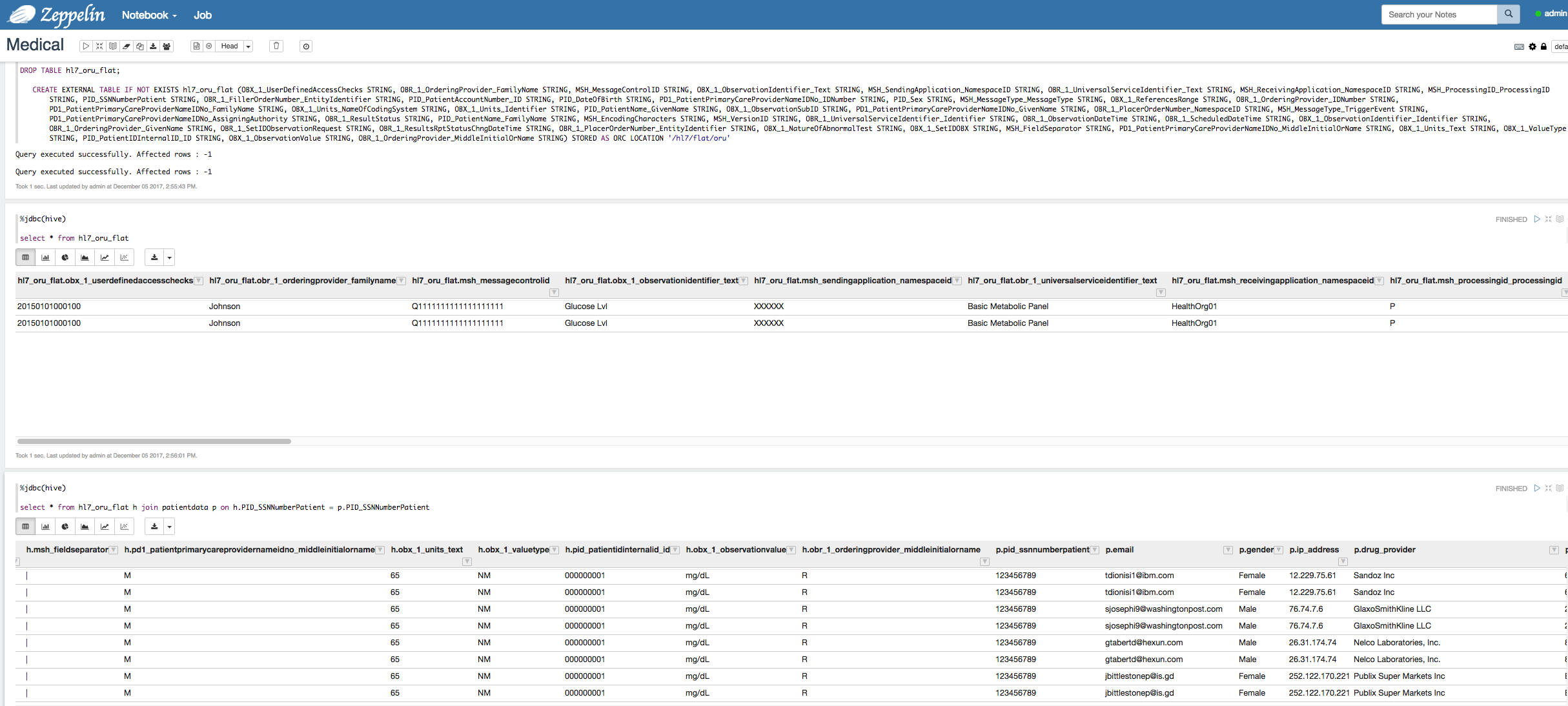 HL7 Processing: Part 3 : Apache Zeppelin, SQL, BI ... - Cloudera ...