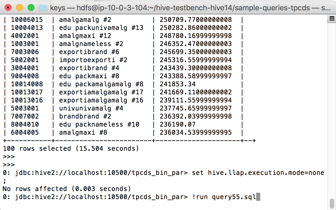 How to use Hive testbench to perform benchmarks an... - Cloudera ...