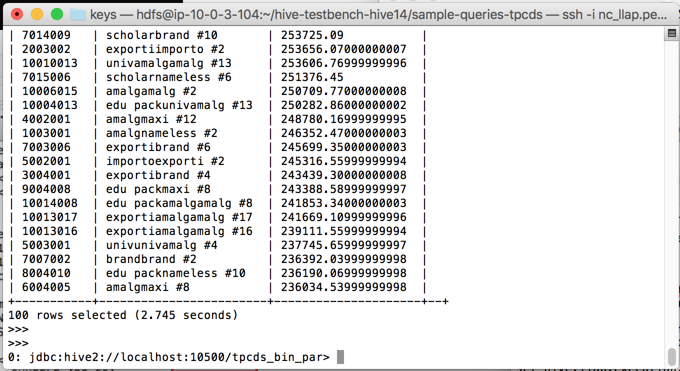How to use Hive testbench to perform benchmarks an... - Cloudera ...