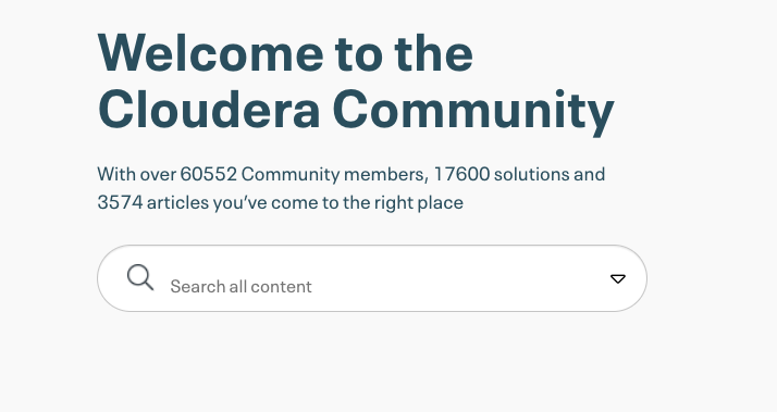How to Use Community Search - Cloudera Community - 256503