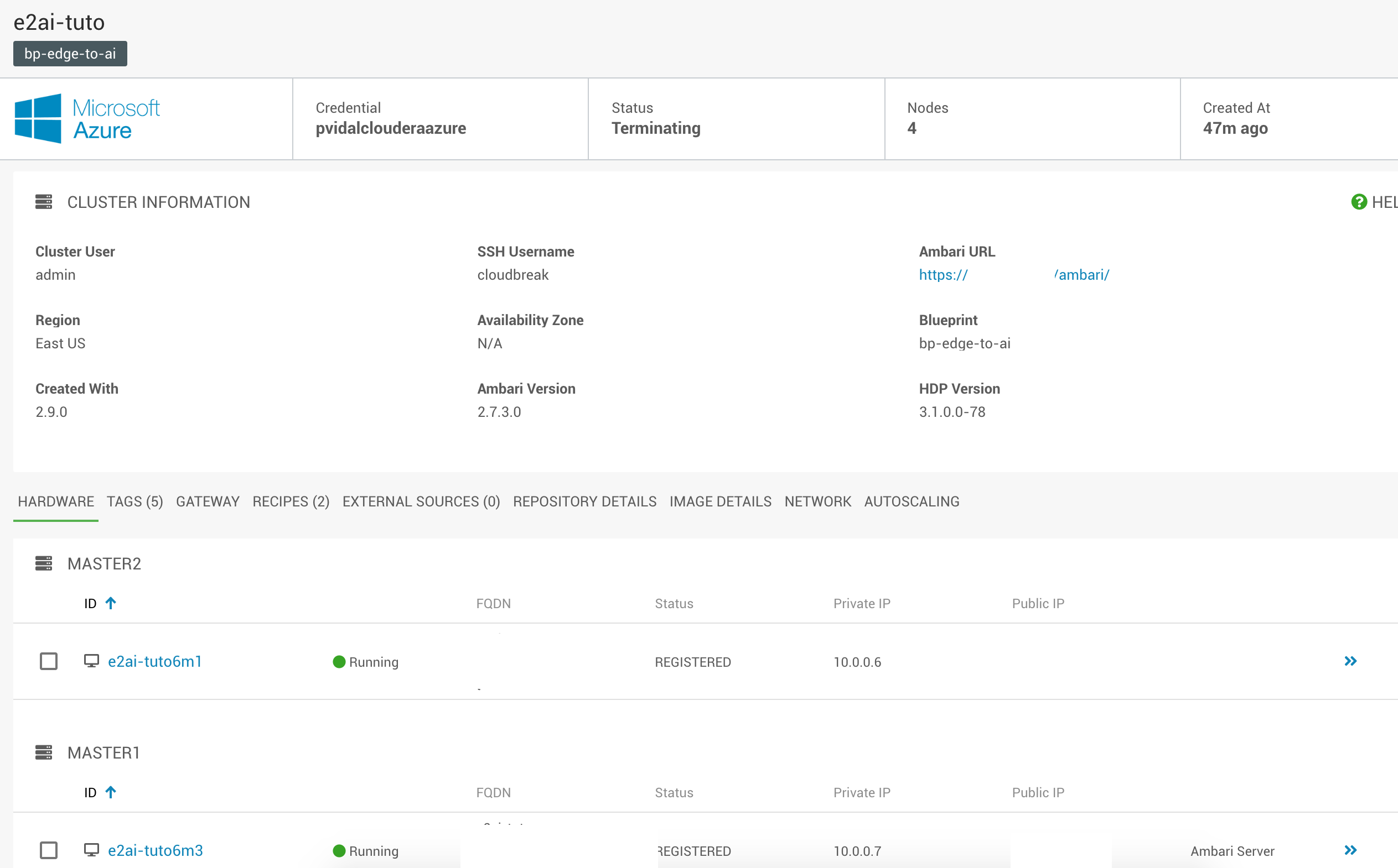 Edge to AI 101: Deploy HDP, HDF, and CDSW on Azure... - Cloudera Community - 244319