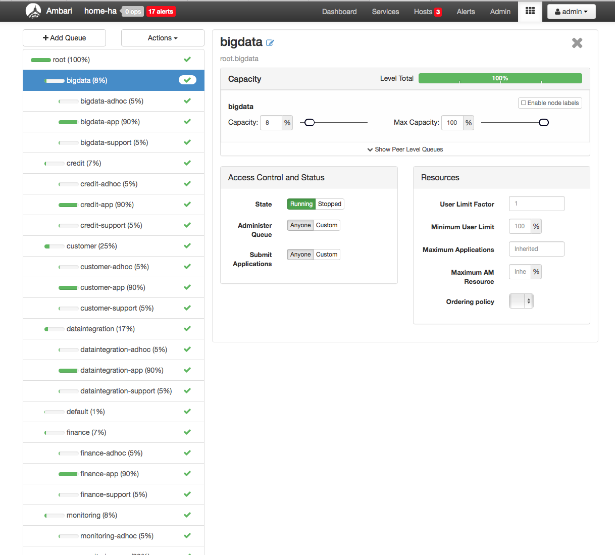 Configuring YARN Capacity Scheduler with Ambari - Cloudera Community - 244235