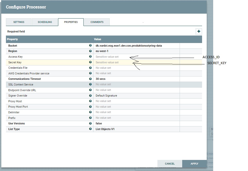 Nifi Hdf 310 Lists3 Processor Aws Wont Accept Ac Cloudera Community 241731