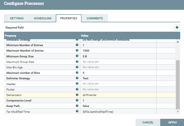 Adding newline when using mergecontent processor t... - Cloudera Community - 240863