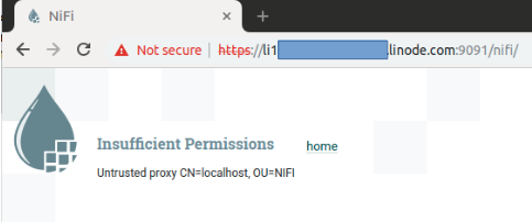 Solved: Nifi-UI - Insufficient Permissions: Untrusted Prox... - Cloudera Community - 234790
