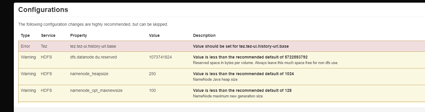 Solved: Tez error everytime I try to install a service - Cloudera Community - 225661