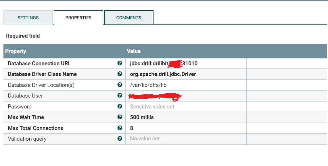 Drill in Nifi (DBCPConnectionPool 1.5.0) error fai... - Cloudera Community - 222832