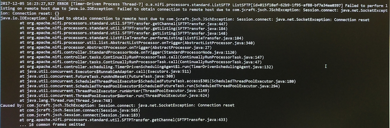 Solved: Using ListSFTP results in an exception: Failed to ... - Cloudera Community - 219081