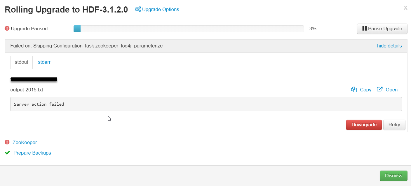 Solved: Upgrade HDF 3.1.1.0 to HDF 3.1.2 Rolling Upgrade f... - Cloudera Community - 217443