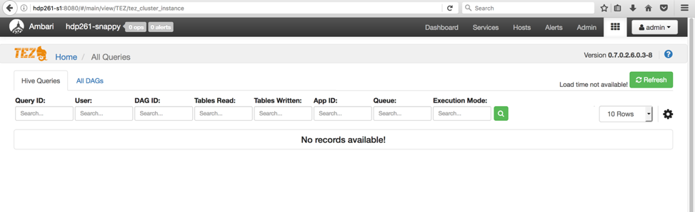 Solved: TEZ View- Queries tab doesn't show any query, thou... - Cloudera Community - 215620