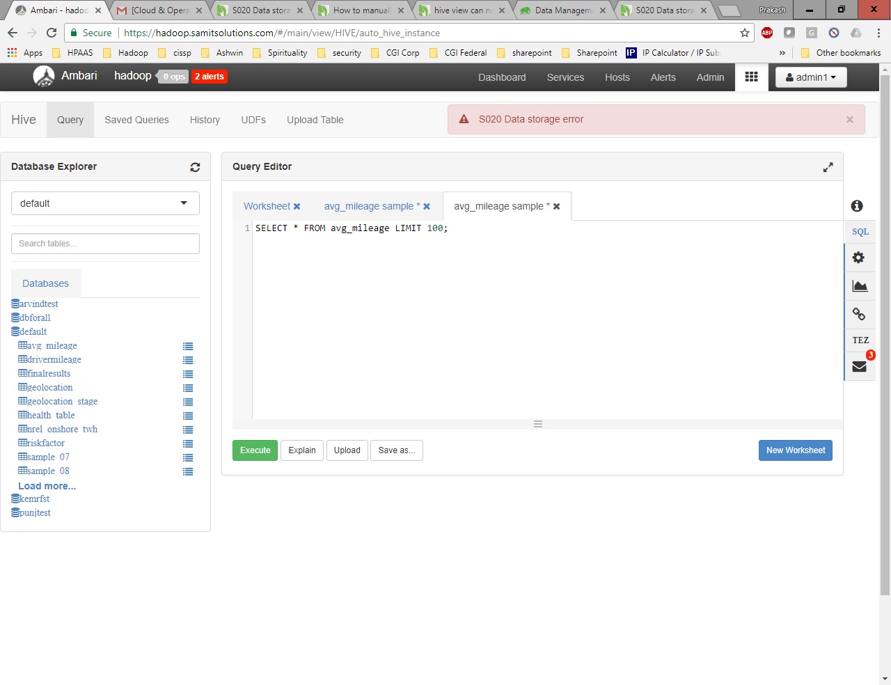 Solved: S020 Data storage error - Cloudera Community - 204729