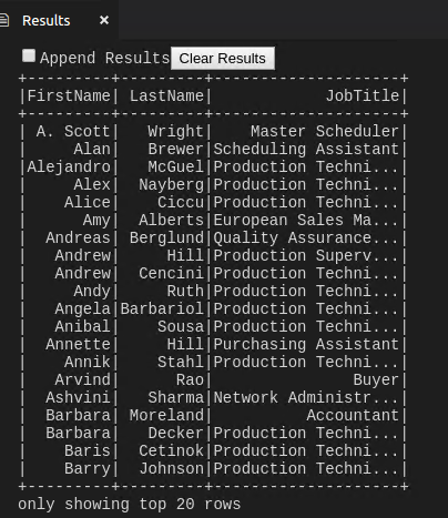 Solved: How to save all the output of pyspark sql query in... - Cloudera Community - 204560