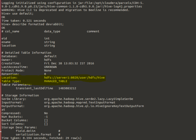 Solved: How can we check wheather table is external and in... - Cloudera Community - 201899