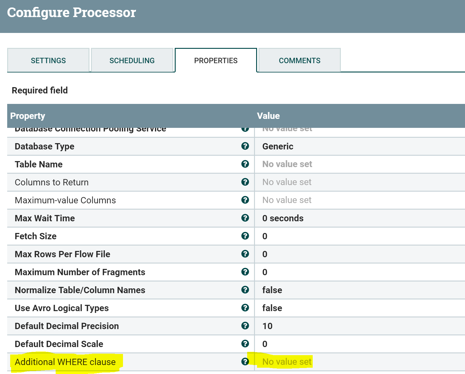 Solved: How 'Additional where Clause' property in Querydat... - Cloudera Community - 201397