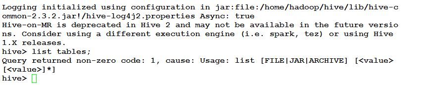Hive Error Query Returned Non Zero Code 1 Caus Cloudera