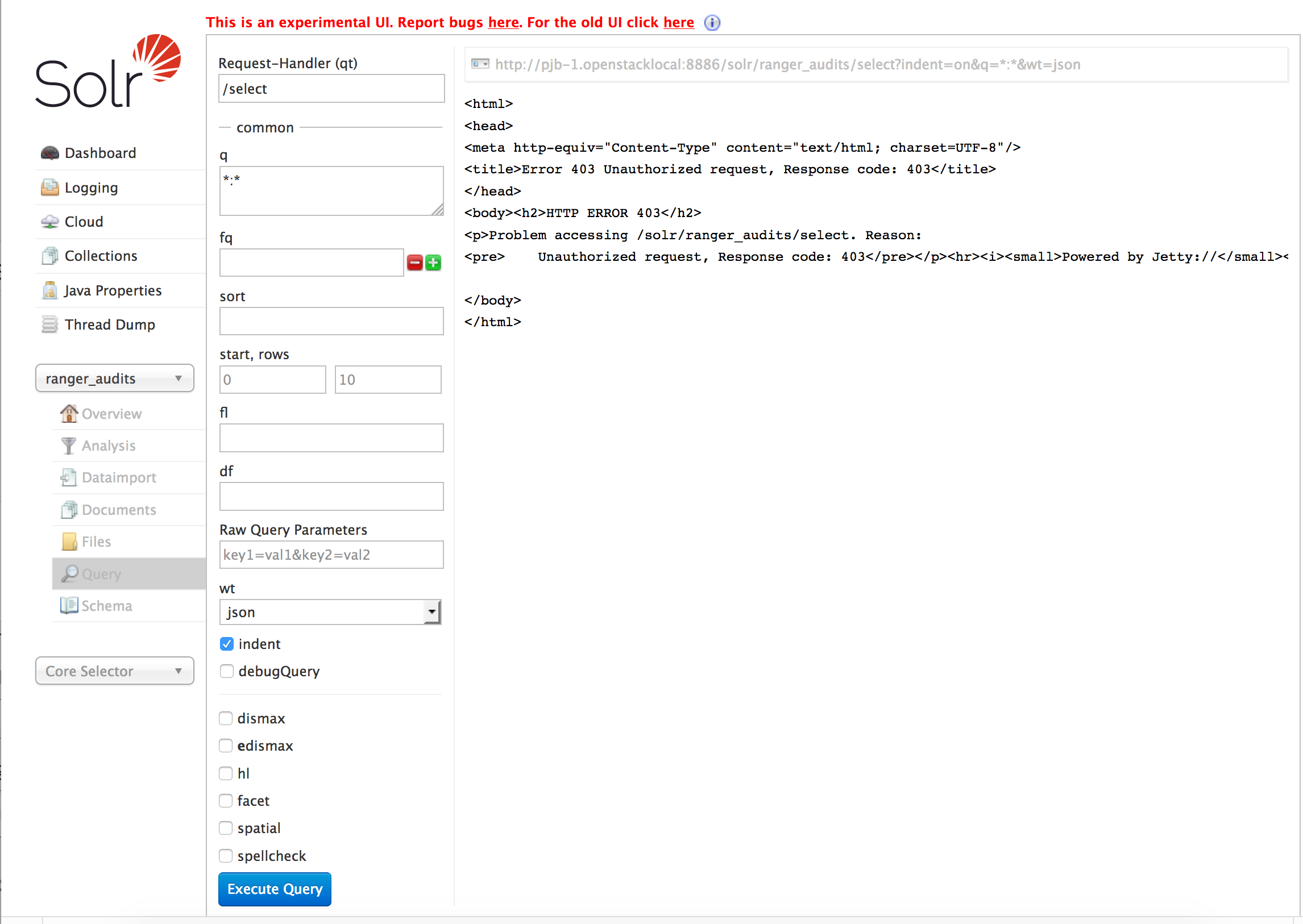 Error 403 Unauthorized Request In Solr Admin Ui Cloudera Community 193848