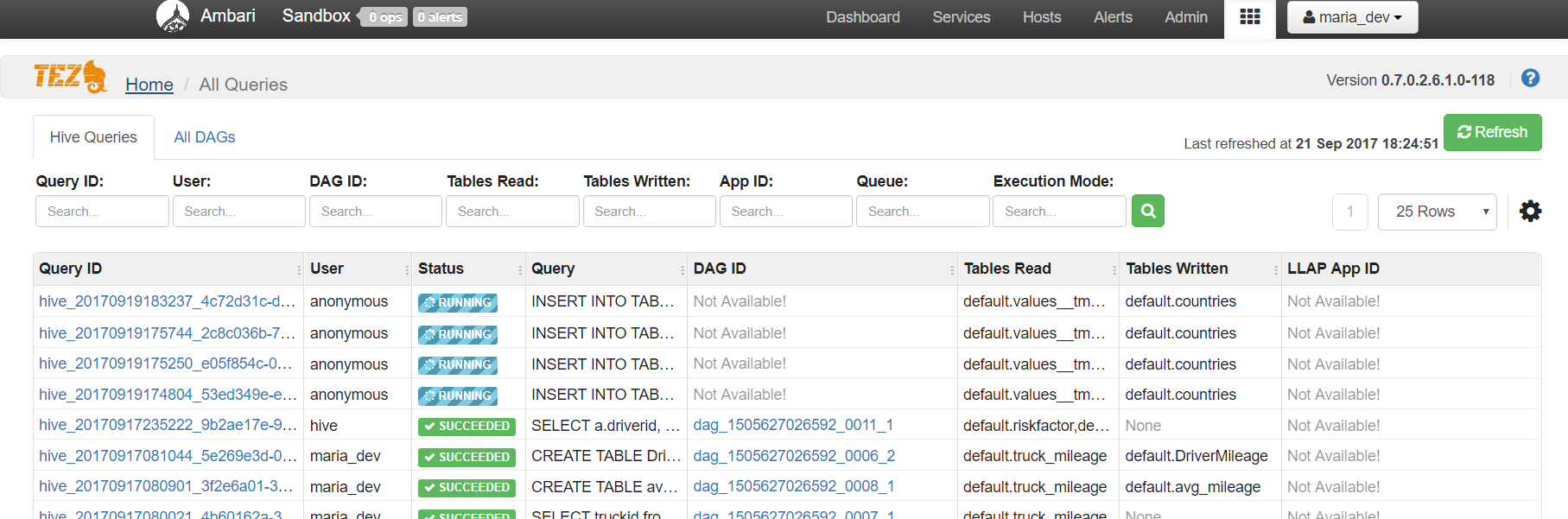 Insert into Hive using ODBC Driver - query keeps r... - Cloudera Community - 192266