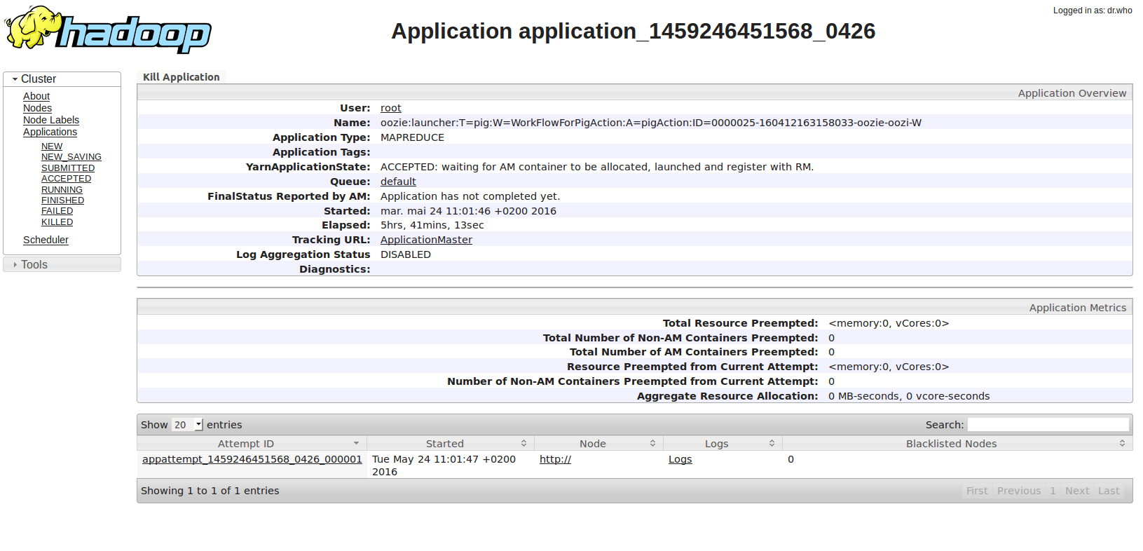 Solved: execution of pig script using Oozie, job always in... - Cloudera Community - 165186