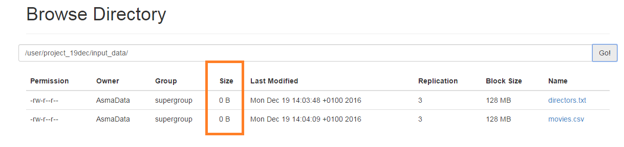 Solved: HDFS load correctly my files but they are empty - Cloudera Community - 163071