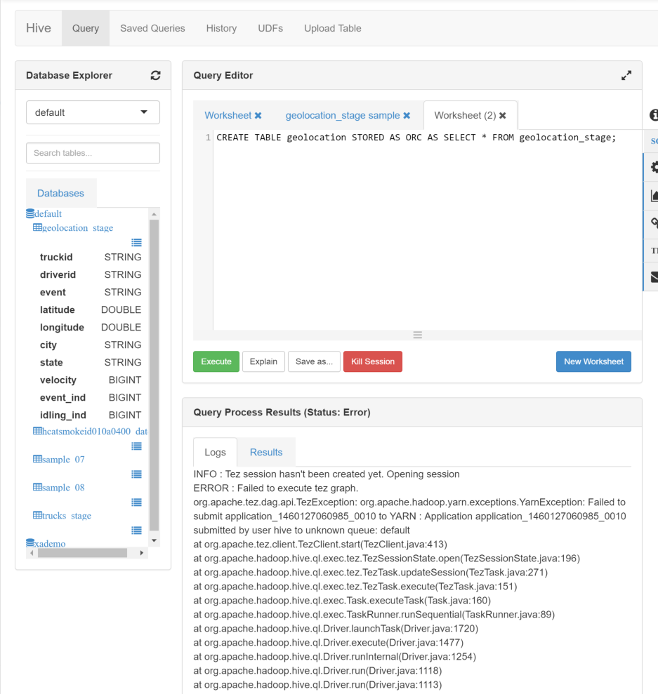 Solved: Failed to execute tez graph - Cloudera Community - 162496