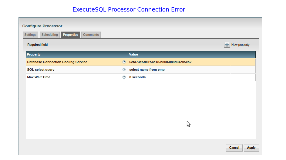 Solved: 'Database Connection Pooling Service' validated ag... - Cloudera Community - 161807
