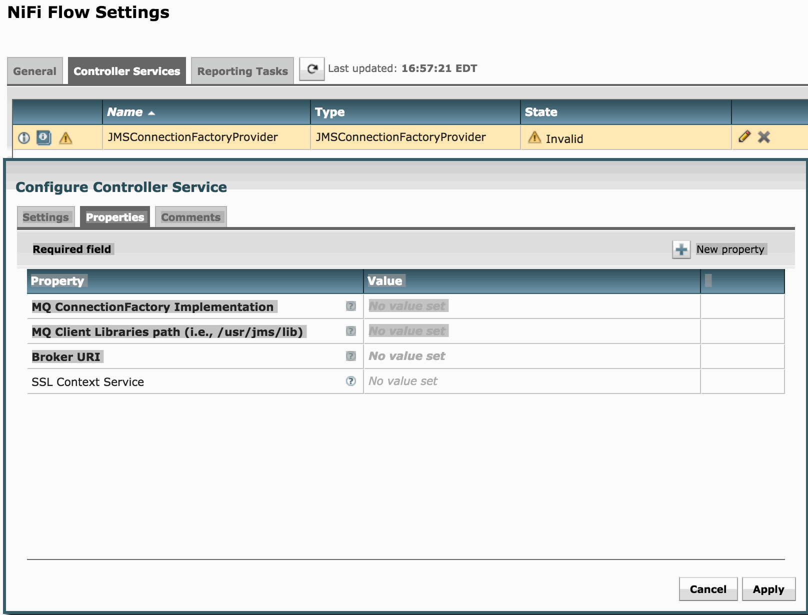 Solved: Custom JMS factory configuration in Apache NiFi - Cloudera Community - 159122