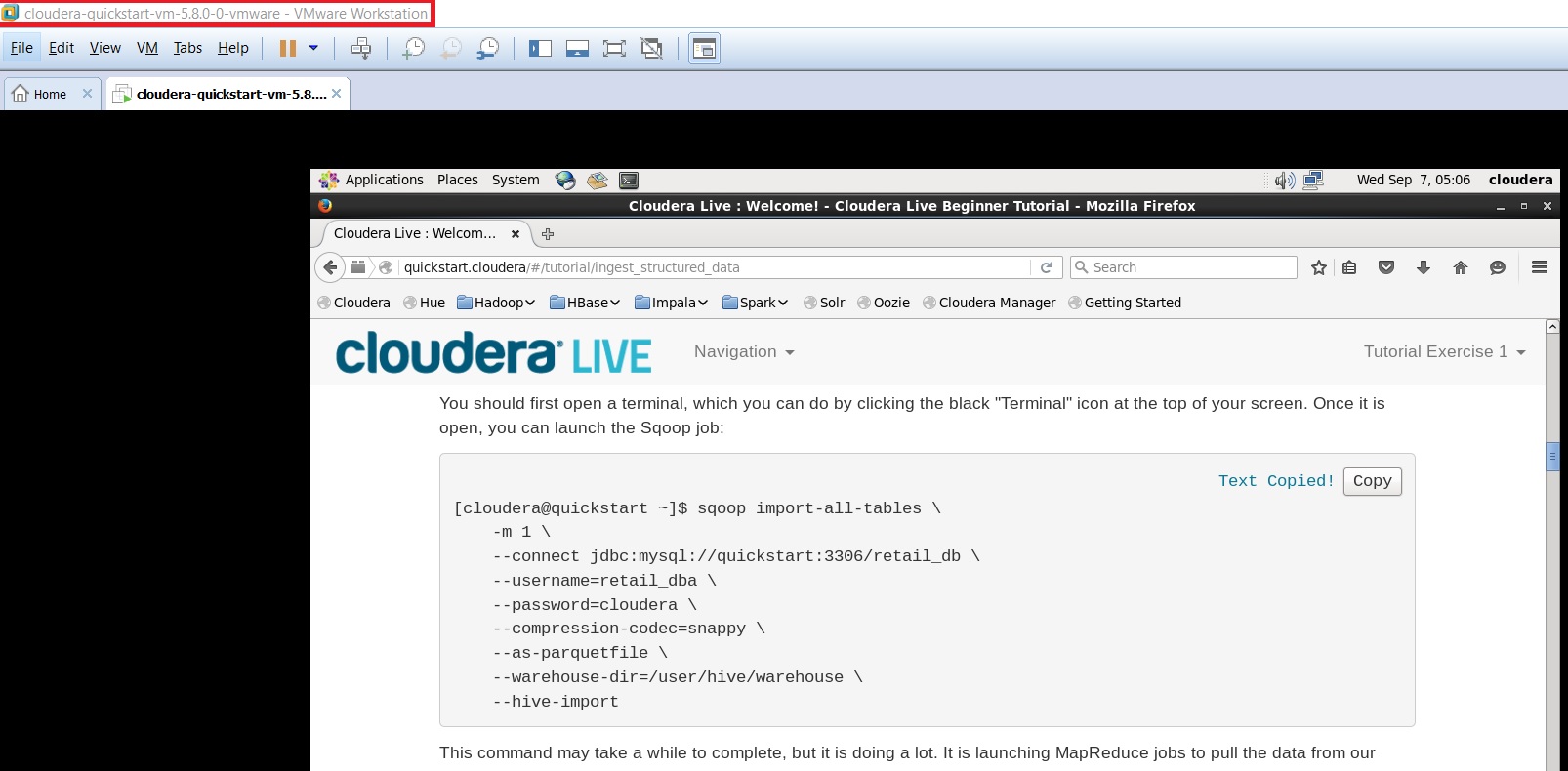 Quickstart Vmcloudera Live Tutorial Exercise 1 Cloudera