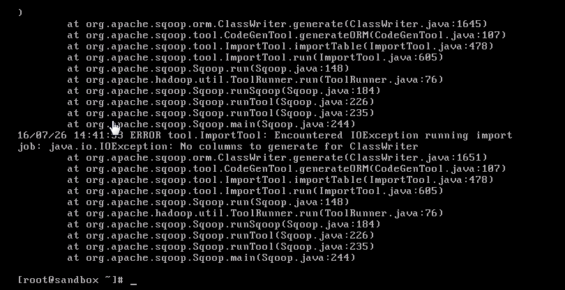Solved: Sandbox command line error view - Cloudera Community - 149161