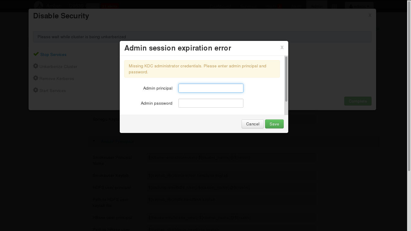 Solved: Disable Kerberos From Ambari Completely - Cloudera Community - 144477