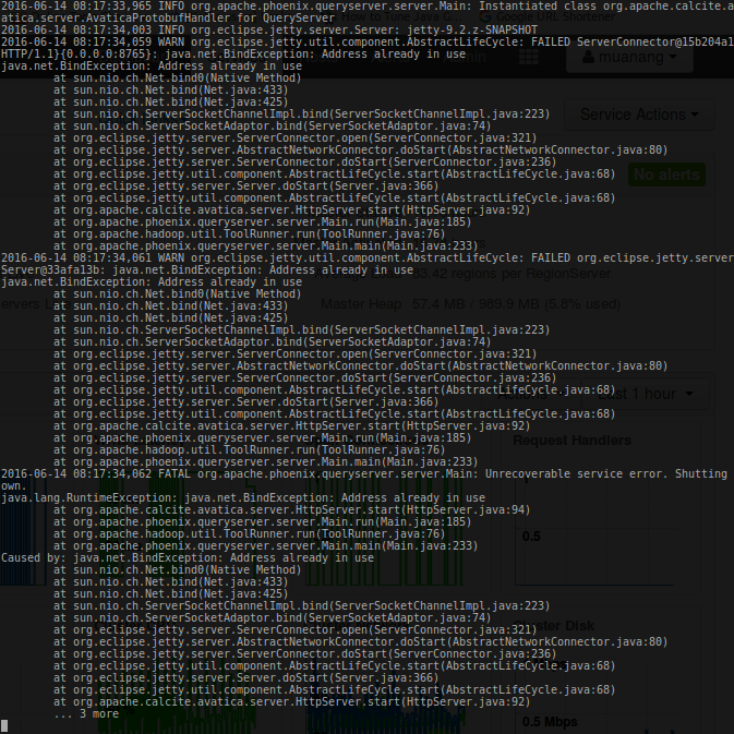 Solved: Phoenix Query Server - Won't Start - java.net.Bin... - Cloudera Community - 136558