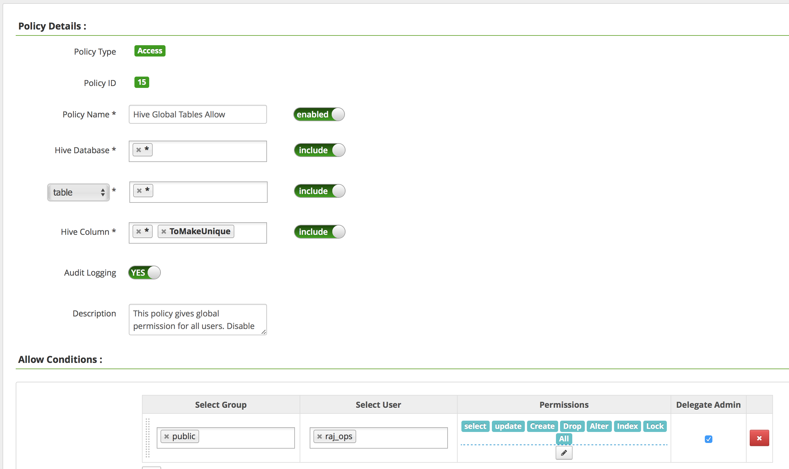 Solved: Ranger stacked policy evaluation with EXCLUDE swit... - Cloudera Community - 135739