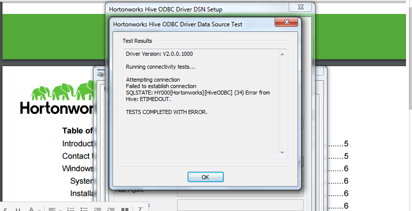 Solved: Windows - Hive connection issue through ODBC usin... - Cloudera ...