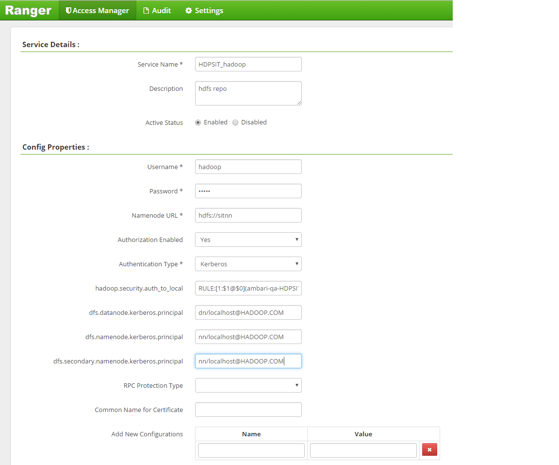 Solved: What is the Ranger edit service page on HIVE / HDF... - Cloudera Community - 126532