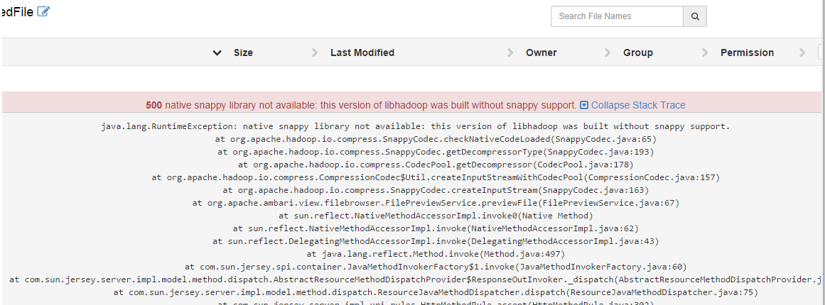Solved: Ambari HDFS File view - File Preview for snappy fi... - Cloudera Community - 124806