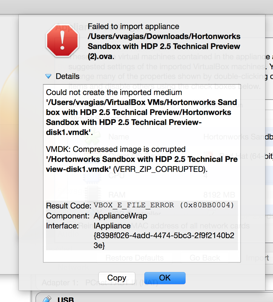 Solved: HDP 2.5 TP Sandbox Virtual Box image not working - Cloudera Community - 121468