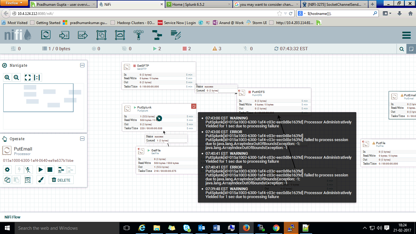 Solved While Running Apache Nifi And Using Its Putsplunk Cloudera Community 116783