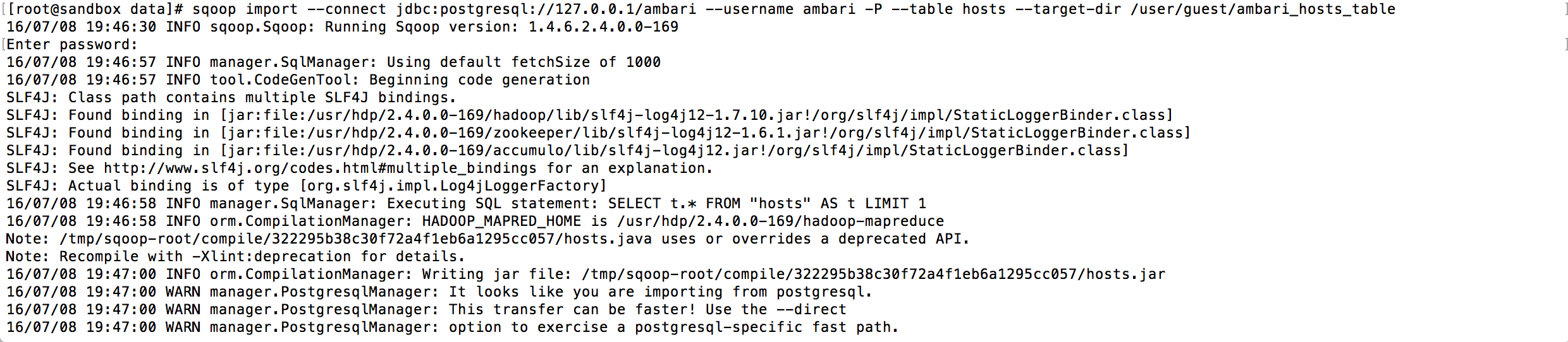 Solved: Sqoop Query returns Backend I/O Exception - Cloudera Community - 114370