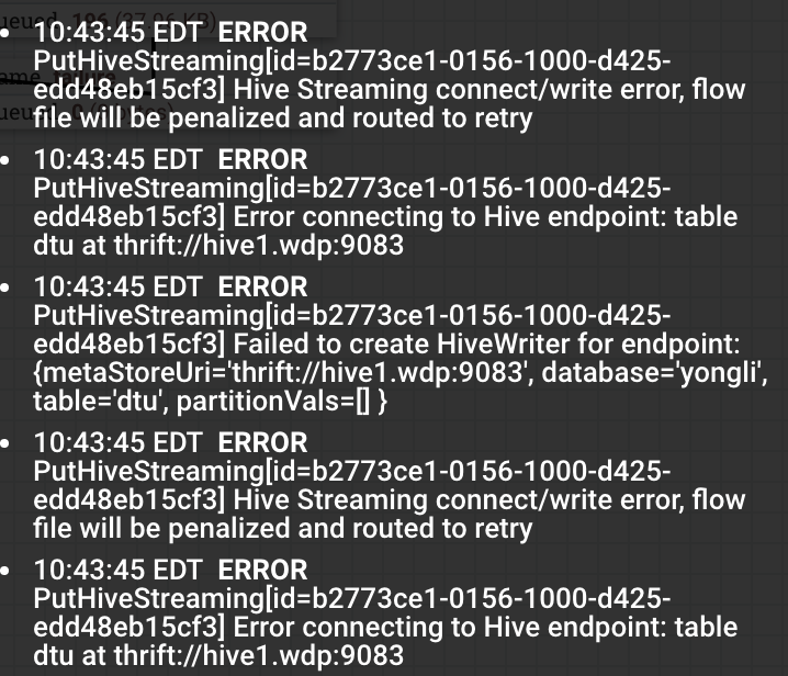 Solved: puthivestreaming fail - Cloudera Community - 111362