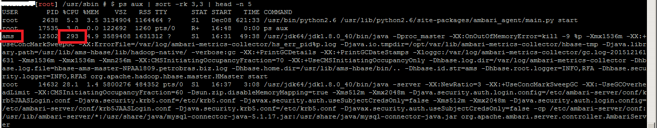 Solved: Ambari metrics using 100% cpu - Cloudera Community - 99727