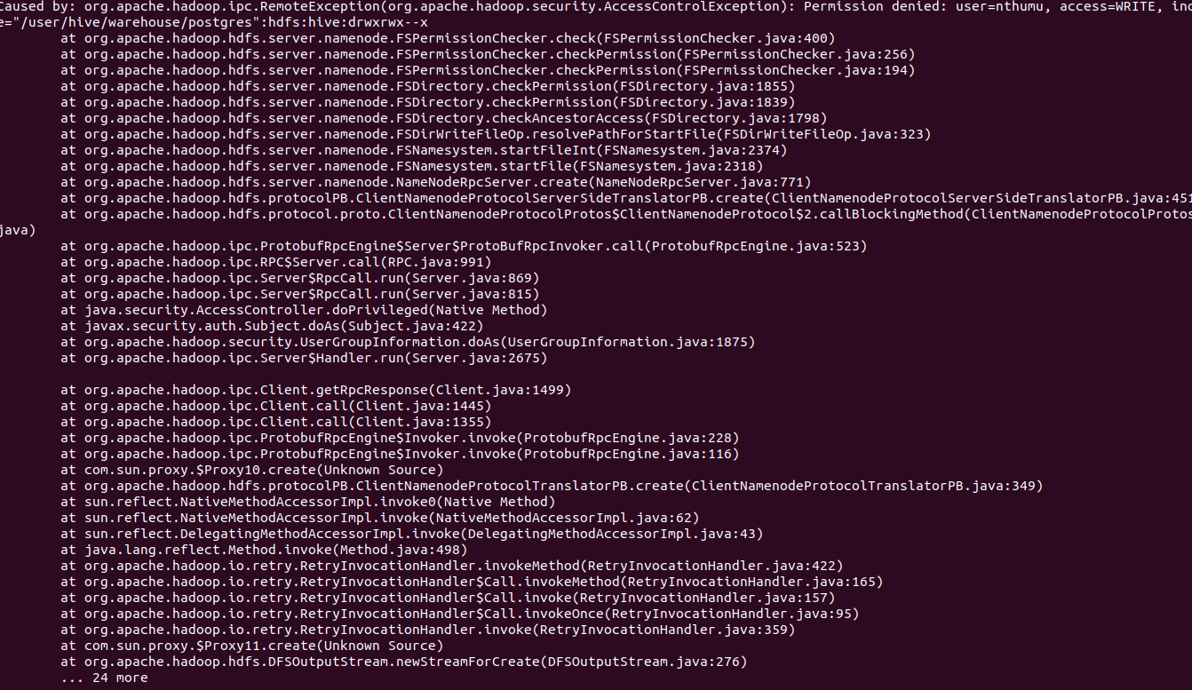 Solved: org.apache.hadoop.ipc.RemoteException(org.apache.h... - Cloudera Community - 282822