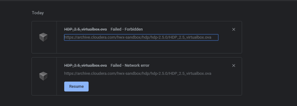 Solved: Unable to download Hortonworks Sandbox - Cloudera Community - 286219