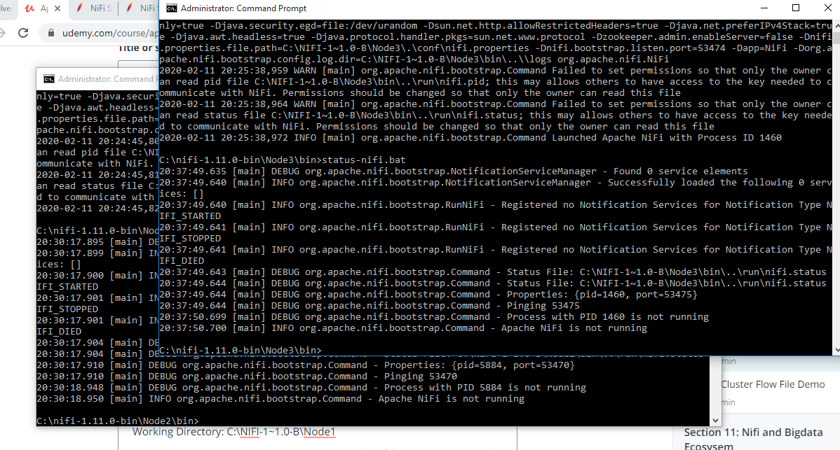 Unable to set up 3 Node NiFi cluster on Windows 10 - Cloudera Community - 289599