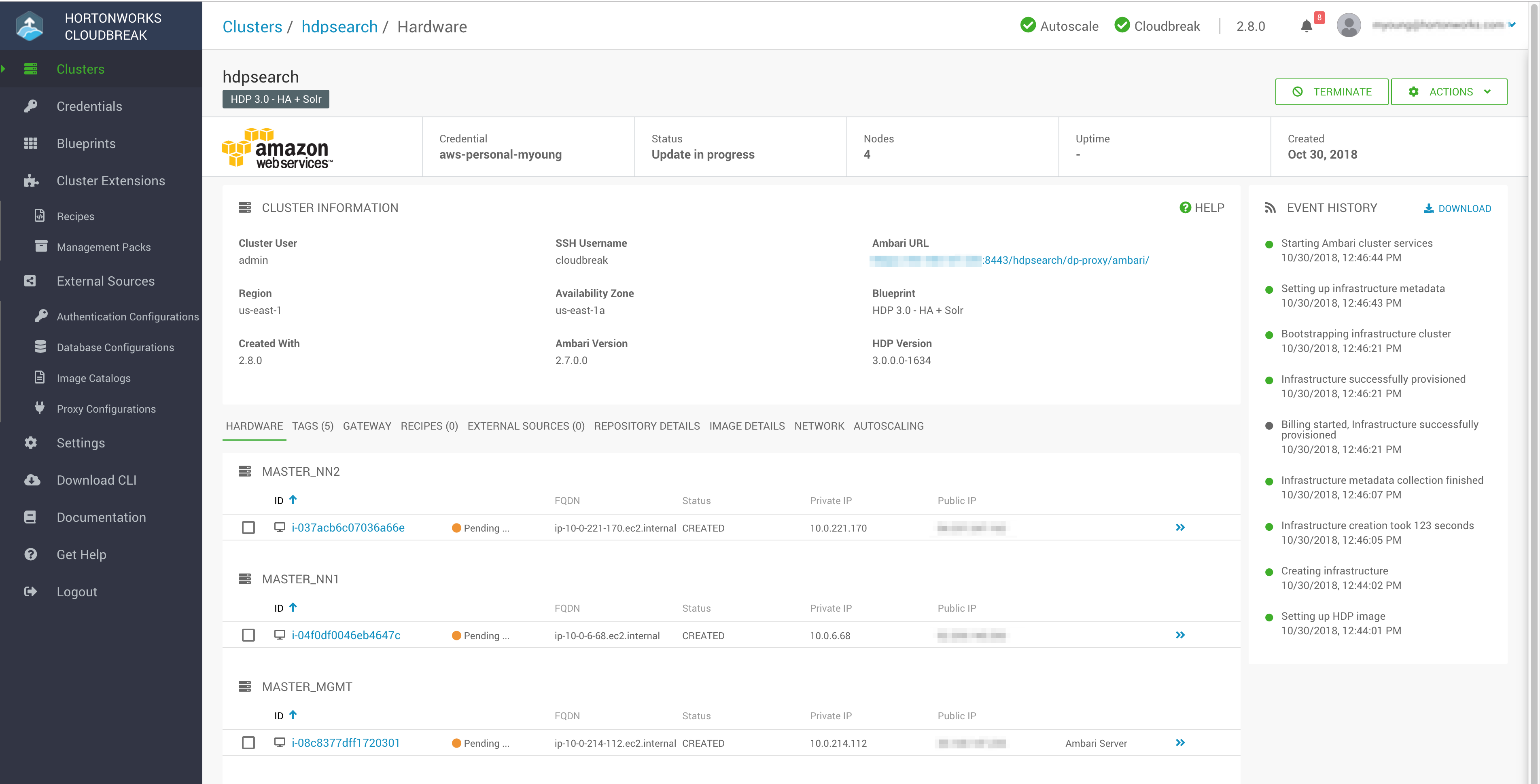 Using Cloudbreak 2.8 TP to deploy an HDP 3.0 clust... - Cloudera Community - 249143