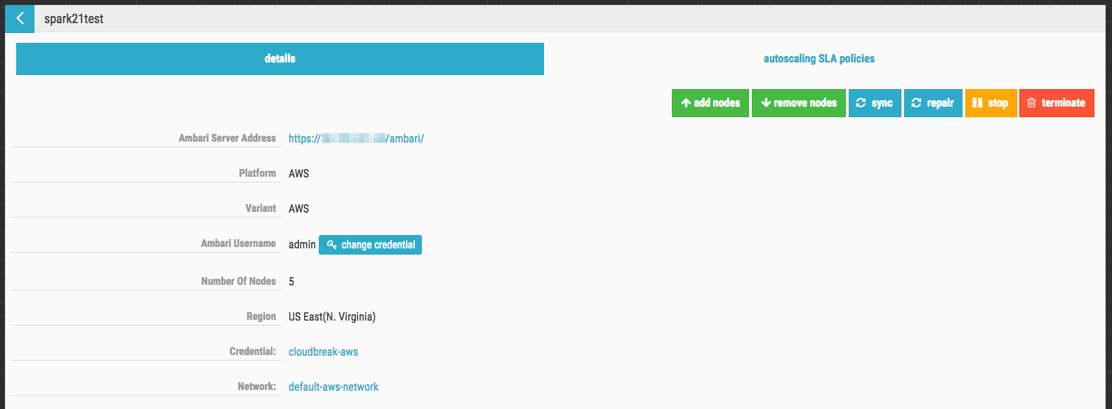 Using Cloudbreak to deploy HDP 2.6 and Spark 2.1 o... - Cloudera Community - 245889