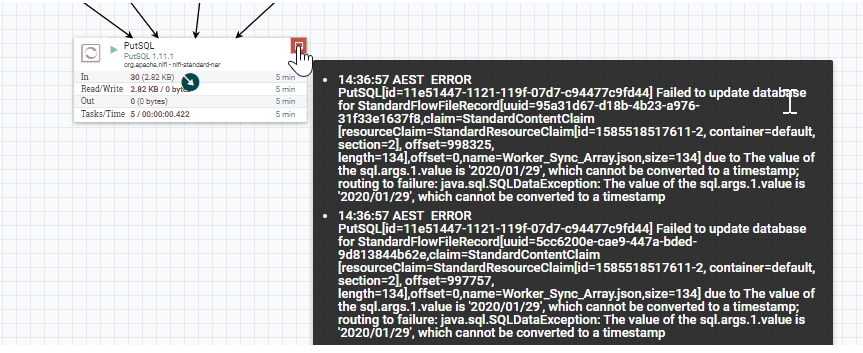 Solved: PUTSQL which cannot be converted to a timestamp - Cloudera Community - 292827