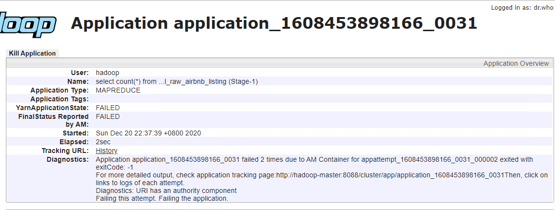 Unable run the query Select Count(*) on hive - Cloudera Community - 308022