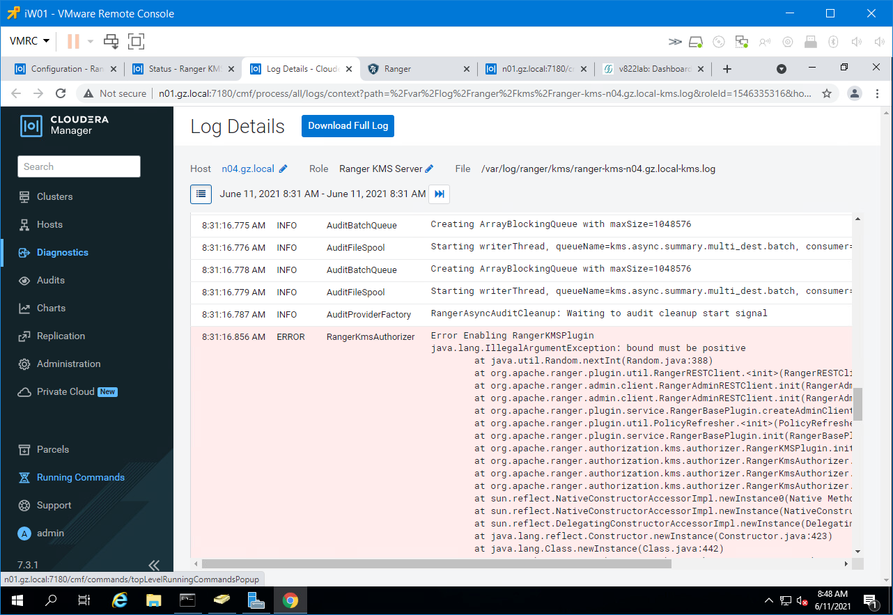 Solved: RangerKMS failed to start up with ERROR org.apache... - Cloudera Community - 318159