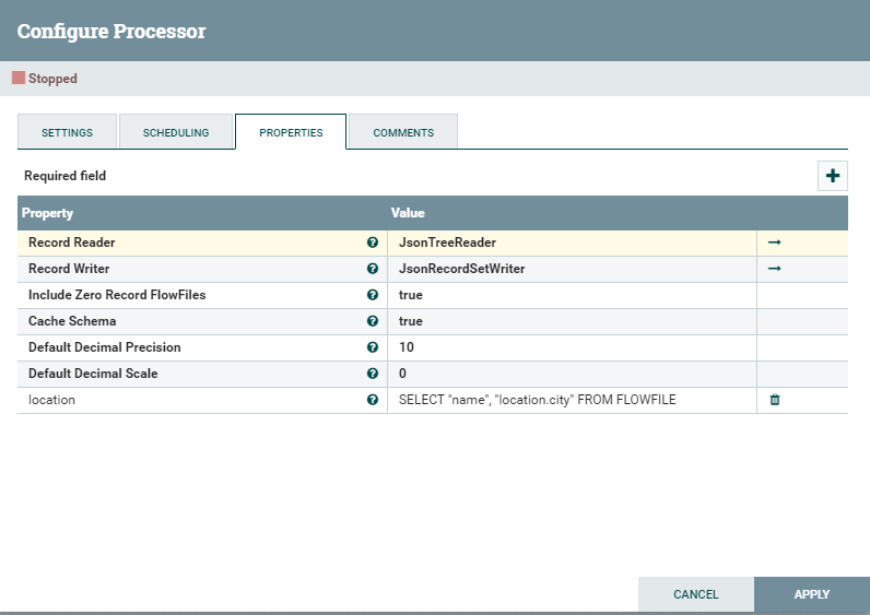 Solved: Apache NiFi : QueryRecord JSON Select child field - Cloudera Community - 320897