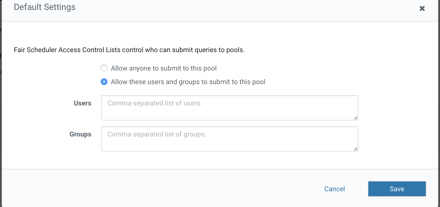 Solved: How can I edit Submission Access Control of Impala... - Cloudera Community - 329316